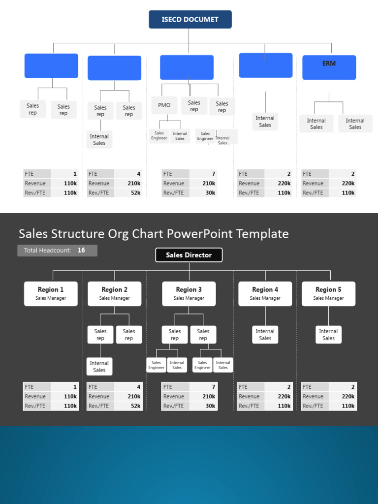 01 Sales Structure Org Chart Powerpoint Template 16x9 1 | PDF