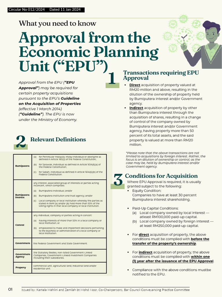 EPU Approval Guidelines for Property Acquisitions | PDF | Malaysia ...