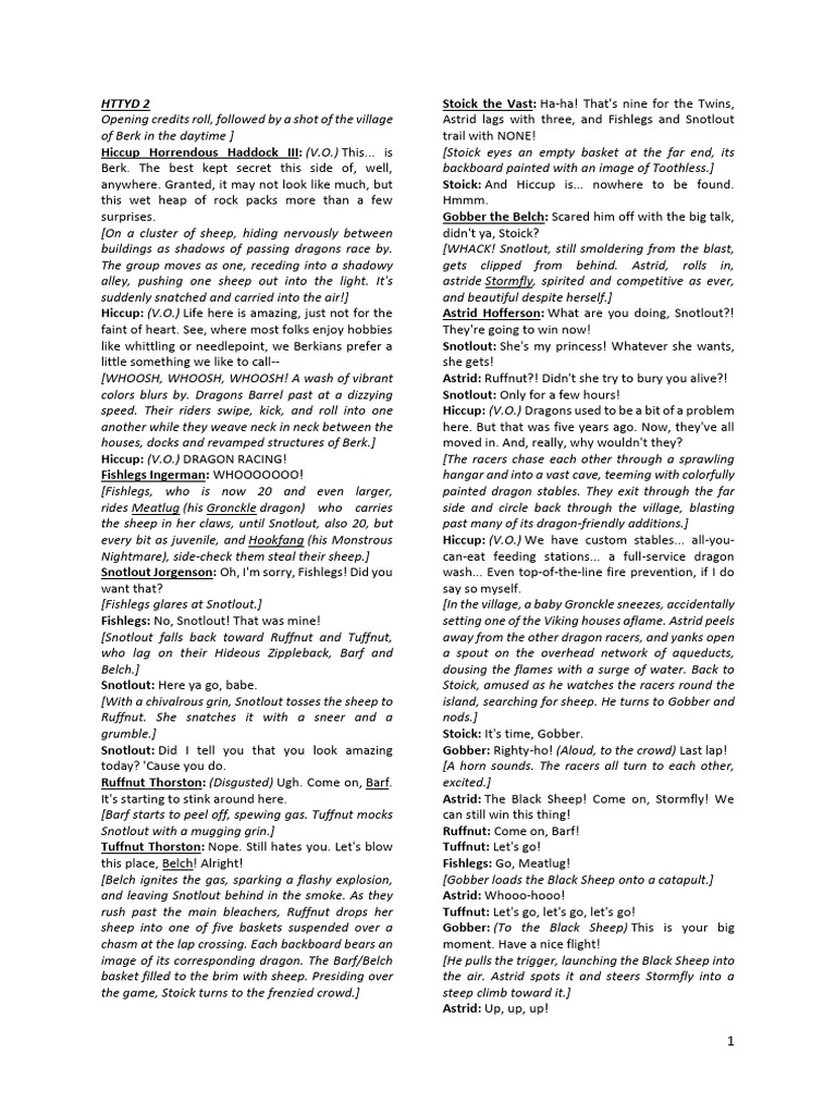 Transcript HTTYD 2 | PDF