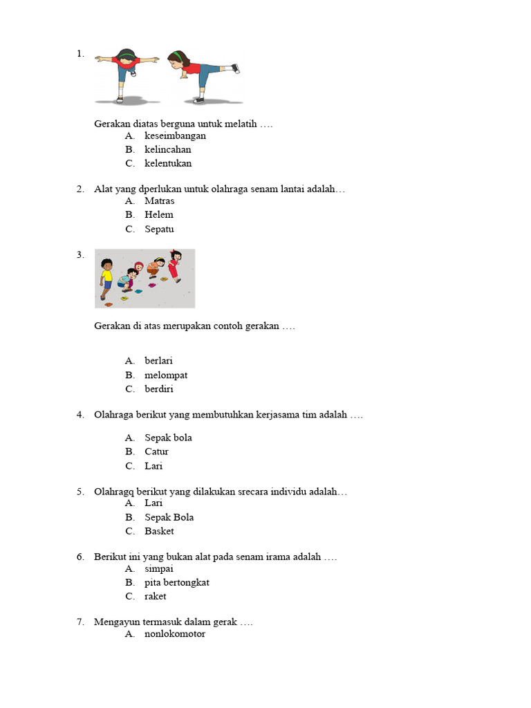 Soal Pat Pjok KLS 3 2024 | PDF