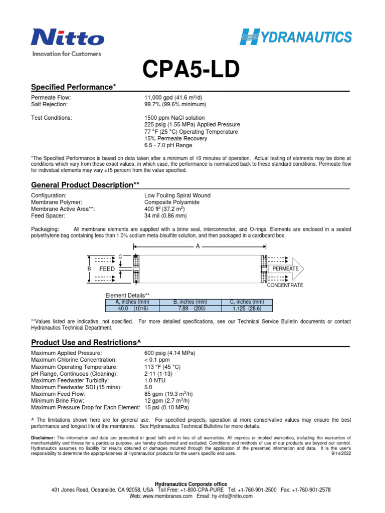 Cpa5 LD | PDF | Sodium Chloride | Membrane
