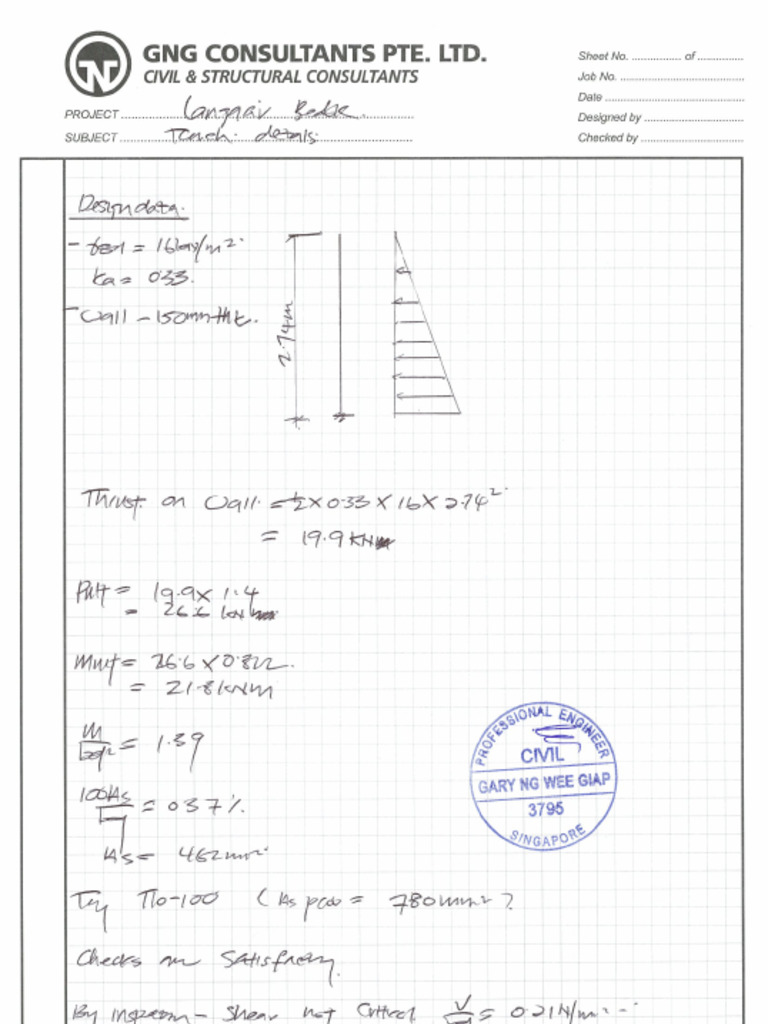 Design Trench Calculation | PDF