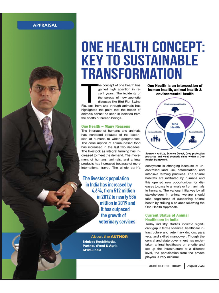One Health Concept Key To Sustainable Transformation 1691002179 | PDF