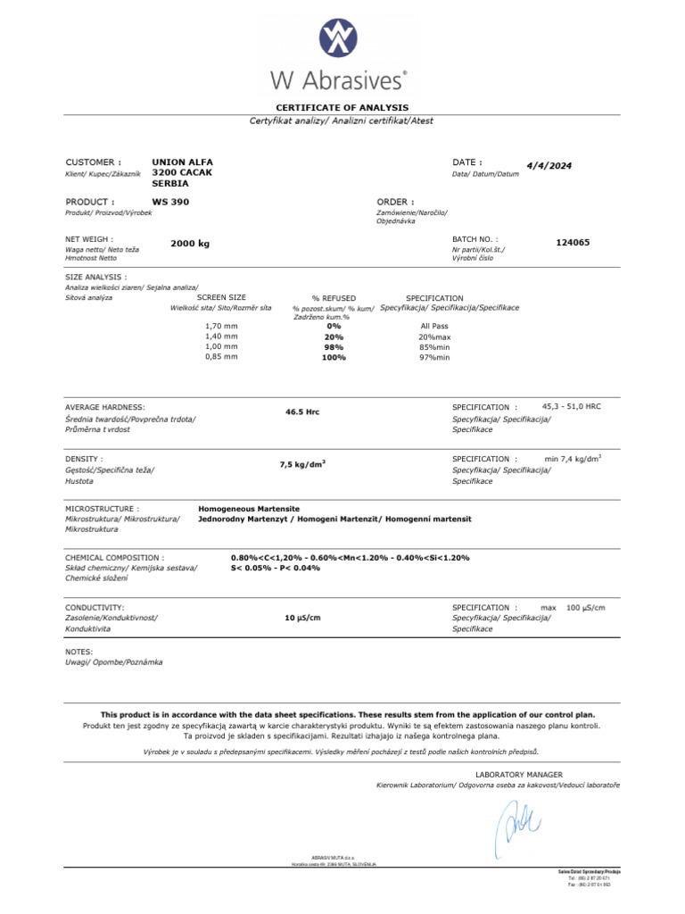 Copy of WA - Template WS 390 - 124065 | PDF