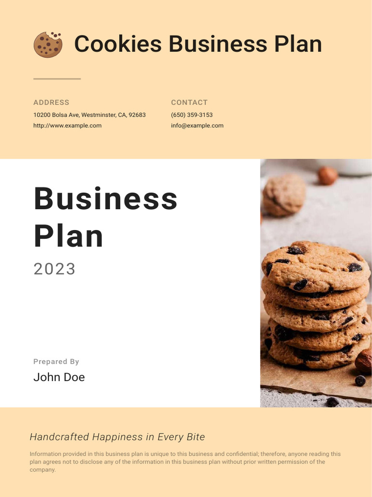 Cookies Business Plan | PDF | Marketing | Business Plan
