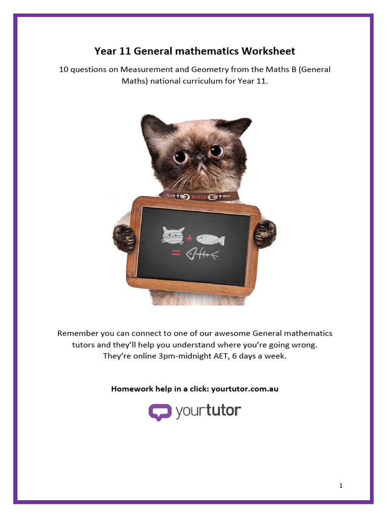 Year 11 Mathematics - Measurement and Geometry | Download Free PDF ...