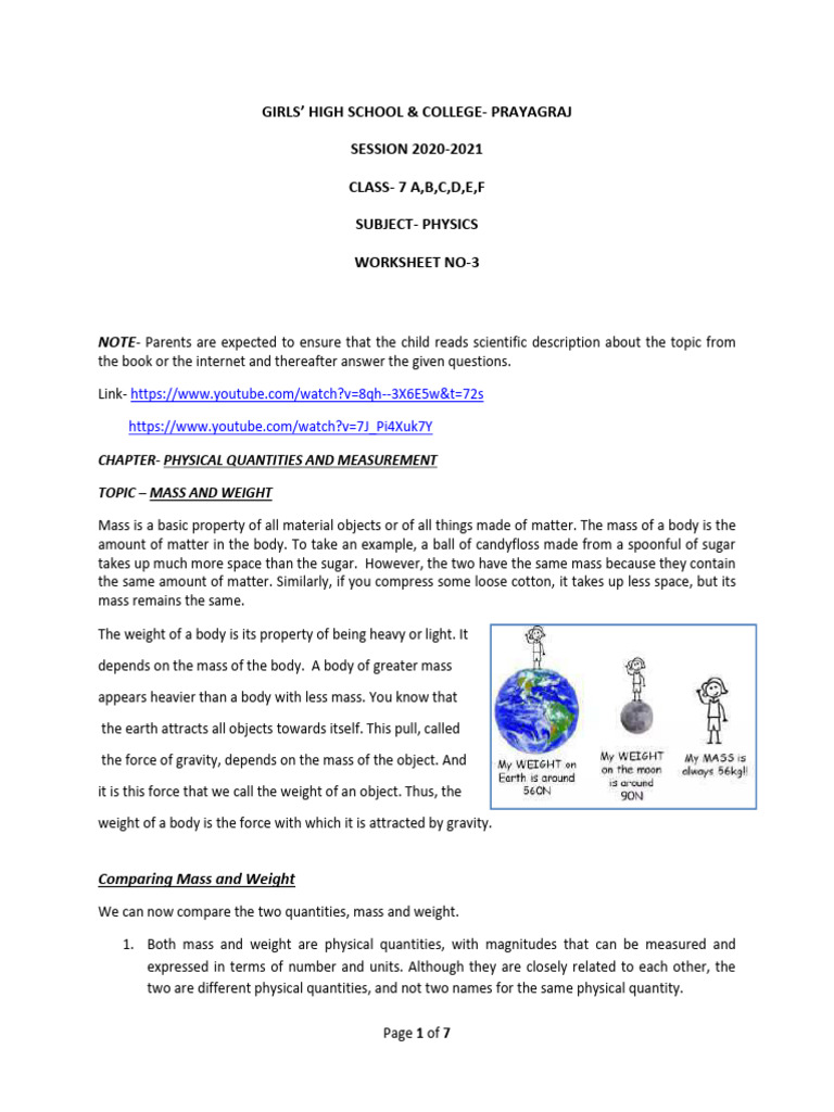 Types of Motion Explained | PDF | Weight | Mass