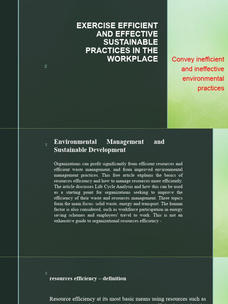 3.convey Ineffiency and Ineffective Environmental Practices | PDF ...