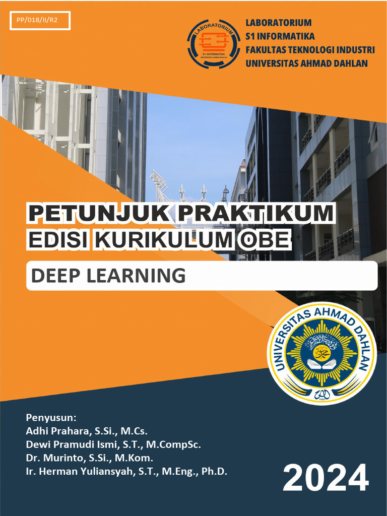 Petunjuk Praktikum Deep Learning 2024 OBE-R2_protected_unlocked | PDF