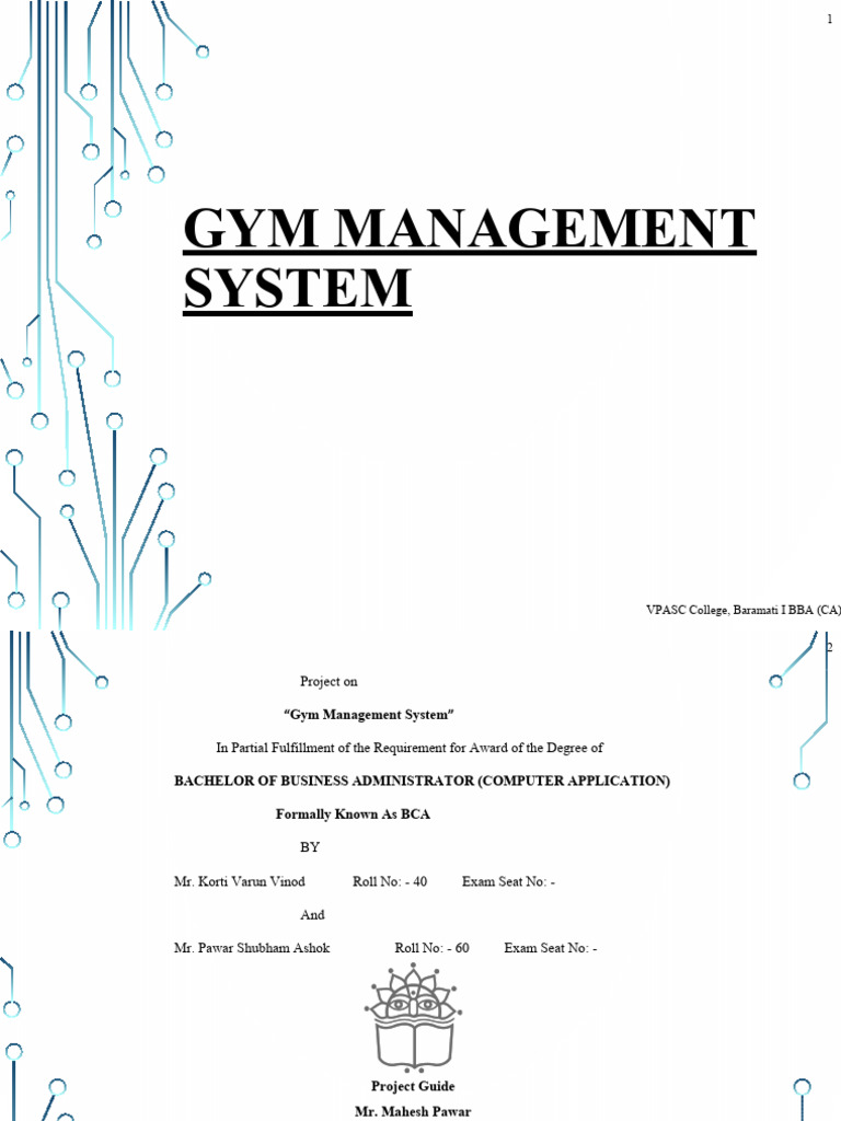Gym Management System Project | PDF | Questionnaire | Computer Hardware