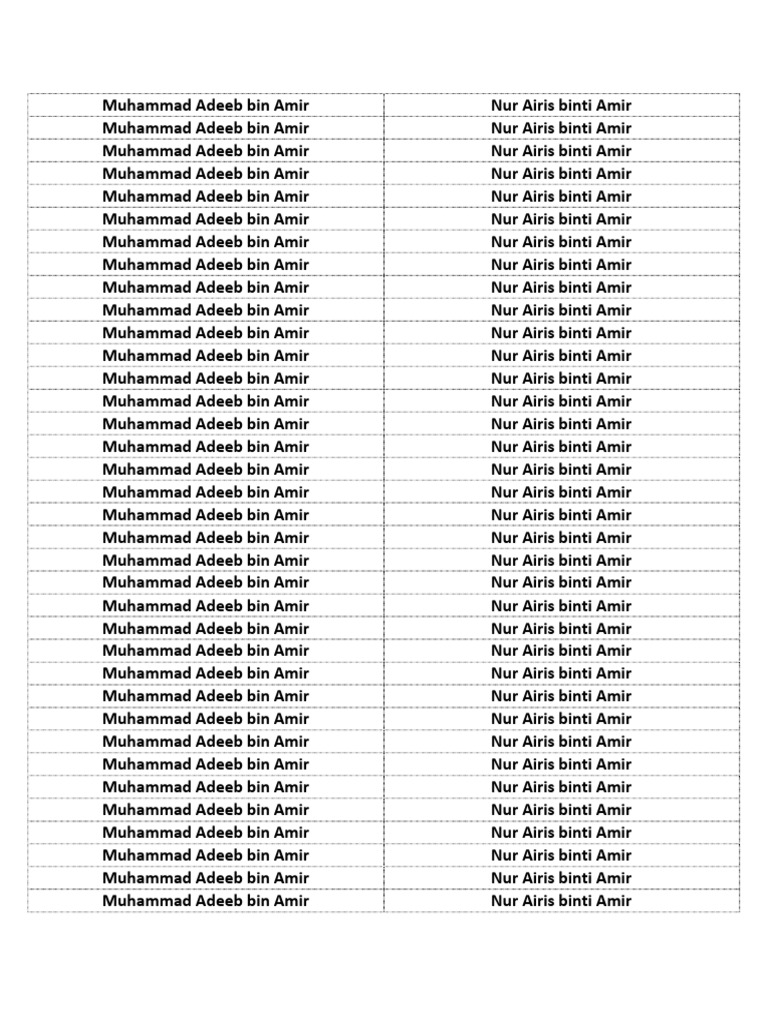 Nama Adeeb Airis | PDF