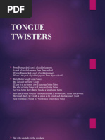 50 Tongue Twisters To Improve Pronunciation in English EngVid | PDF