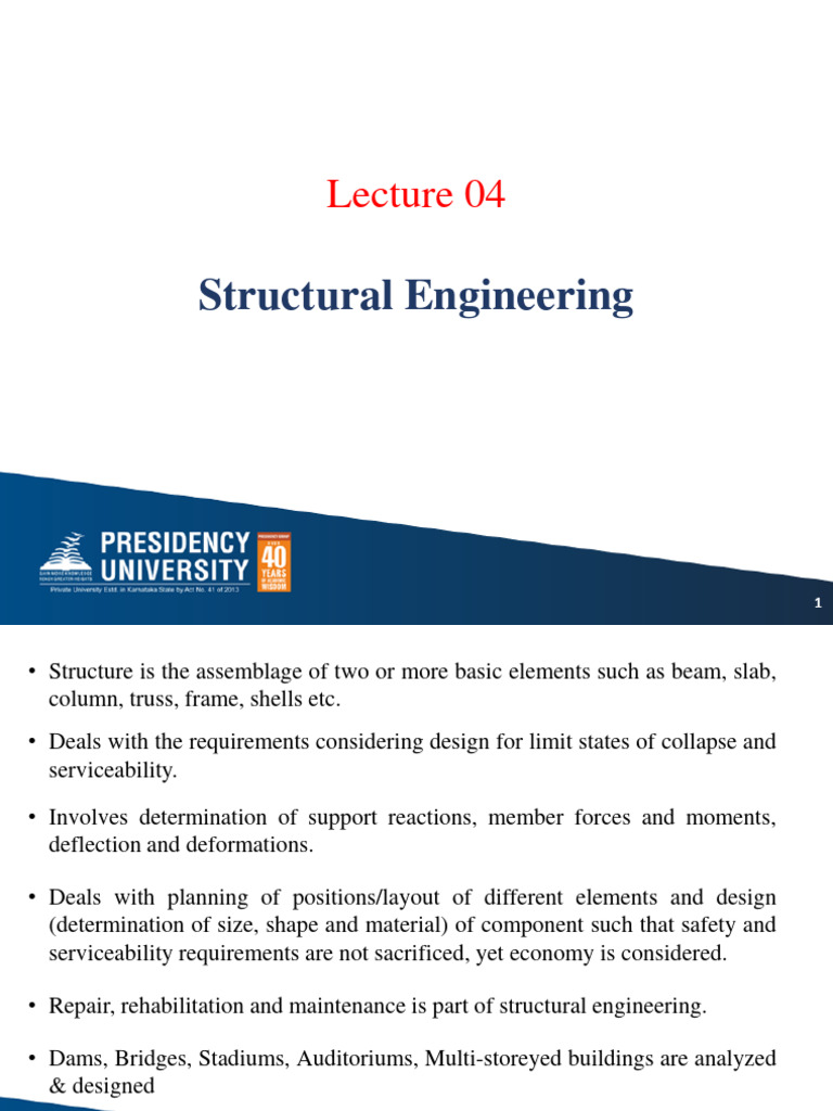Lecture - 04 - Elements of Civil Engineering | PDF | Beam (Structure ... Lecture - 04 - Elements of Civil Engineering | PDF | Beam (Structure ...