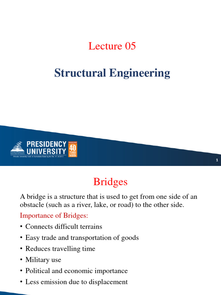 Lecture - 05 - Elements of Civil Engineering | PDF | Bridge | Truss