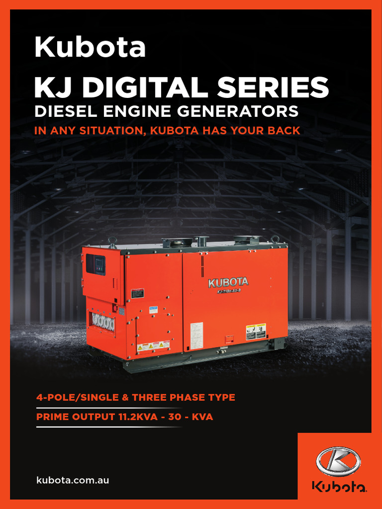 Kubota KJ Generator Brochure | PDF | Electrical Engineering | Machines