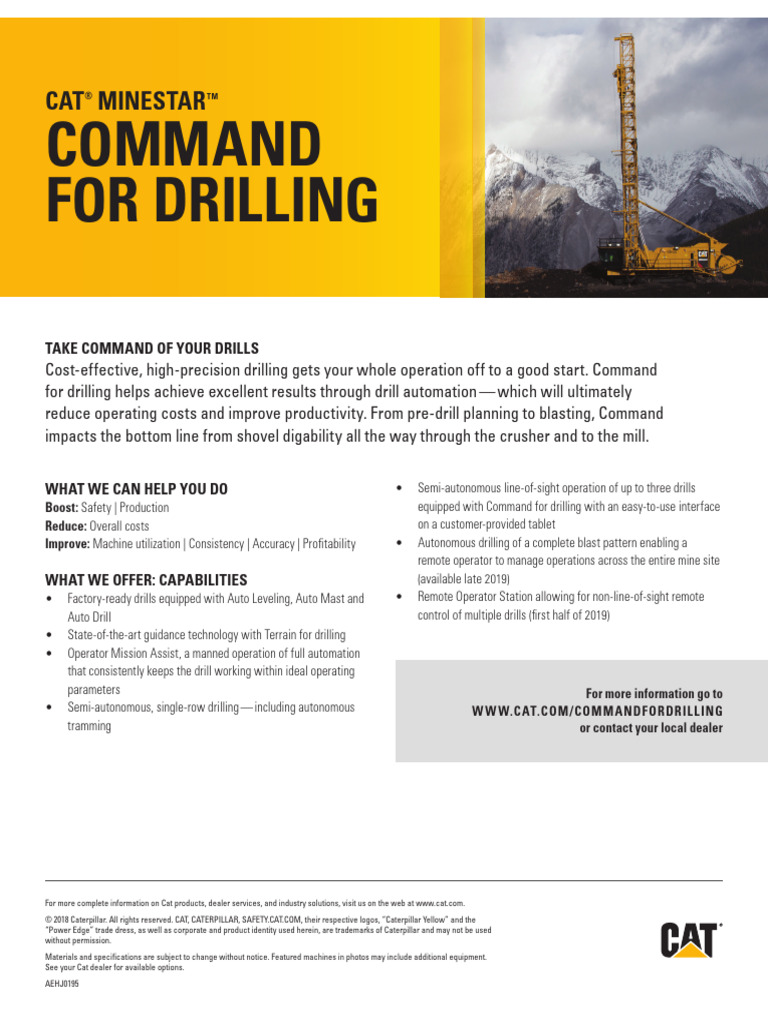 Feature Sheet - Command For Drilling - AEHJ0195 | PDF | Engineering
