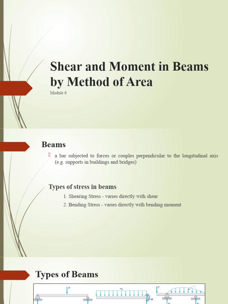 Module 6 - Shear and Moment in Beams | PDF