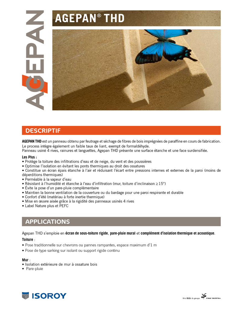 Agepan THD | PDF | Bois (matériau de construction) | Isolation ...
