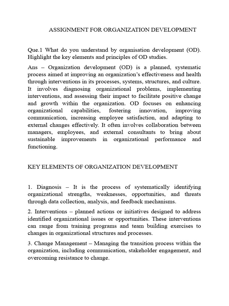 123 Od | PDF | Organization Development | Change Management