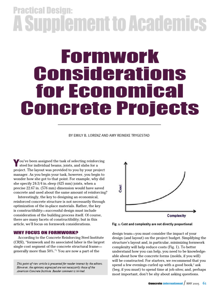 CI Economical Concrete Formwork | PDF | Beam (Structure) | Concrete