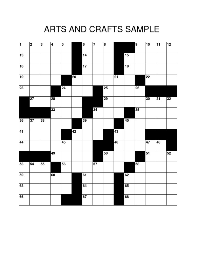 Arts Crafts Sample - LP STD - Crossword | PDF | Crafts
