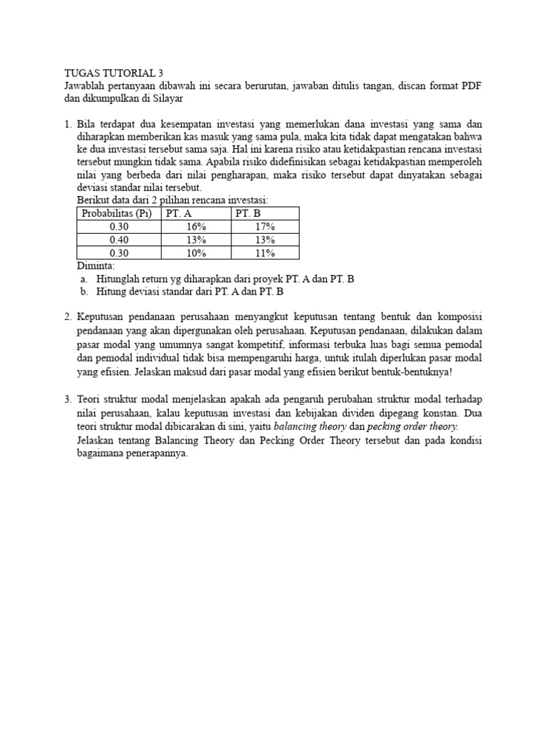TT3 - Manajemen Keuangan | PDF