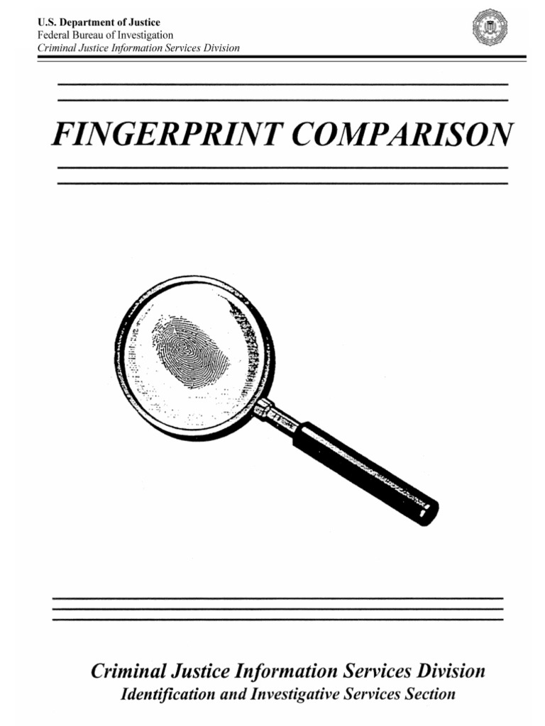 FBI Fingerprint Comparison Manual | PDF