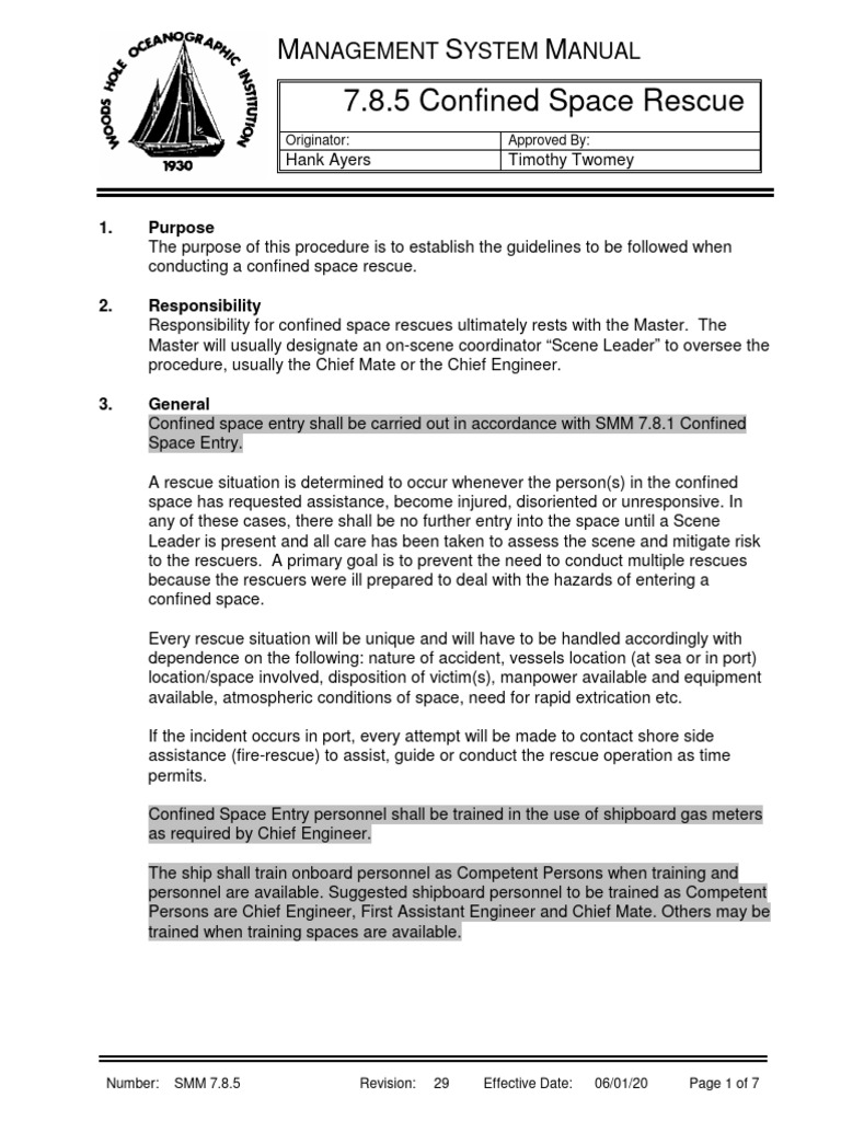 Confined Space Rescue Guide | PDF | Safety | Occupational Safety And Health