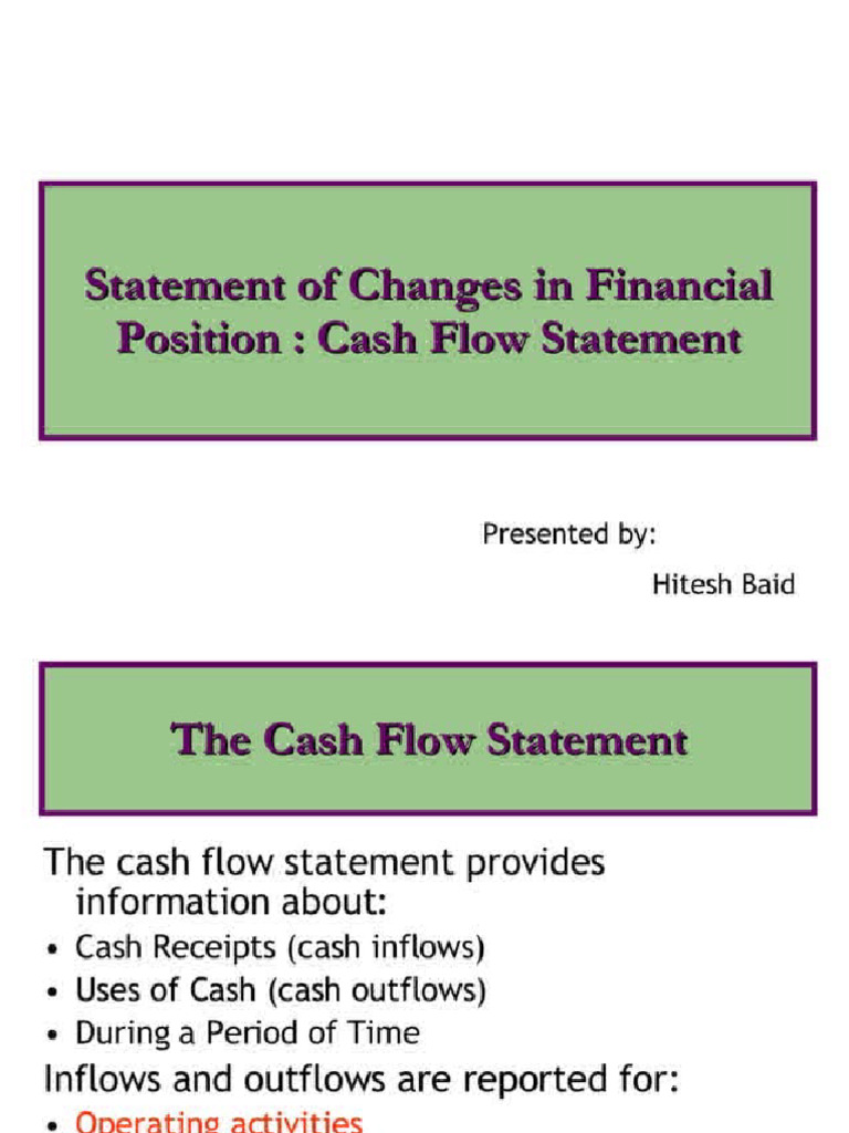 Cash Flow Statement Lecture | PDF