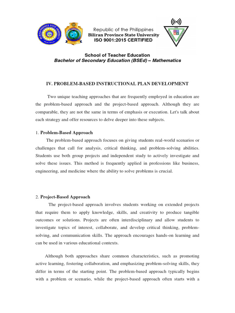 Written Report | PDF | Project Based Learning | Educational Technology