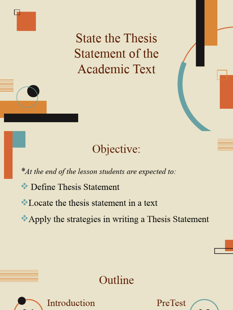 Edited Thesis Statement | PDF | Thesis | Cognition