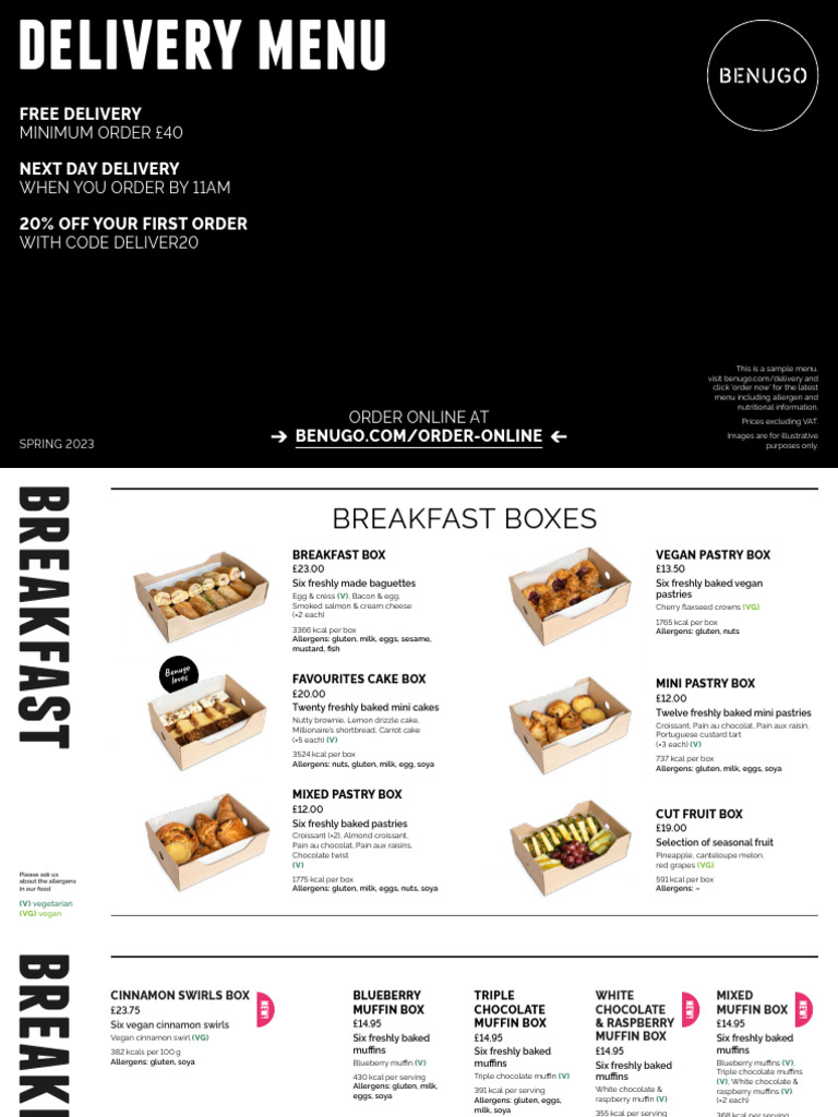 Benugo Delivery Menu Web March 23 v3-1 | PDF | Muffin | Middle Eastern ...