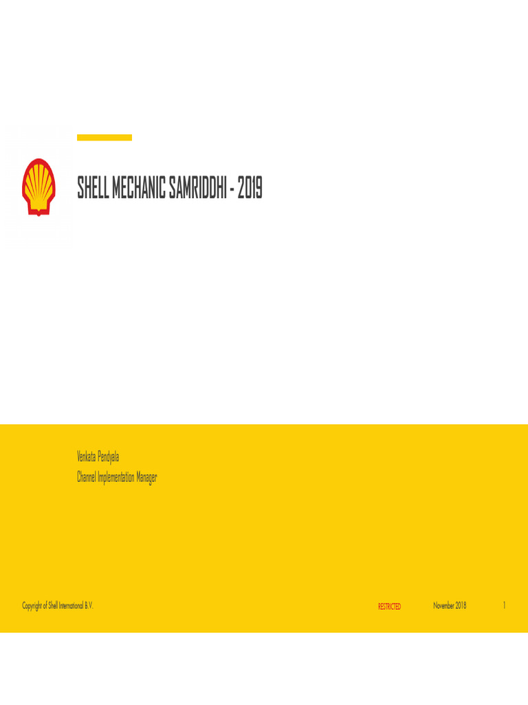 Shell Mechanic Samriddhi - 2019 (Ext Version) | PDF