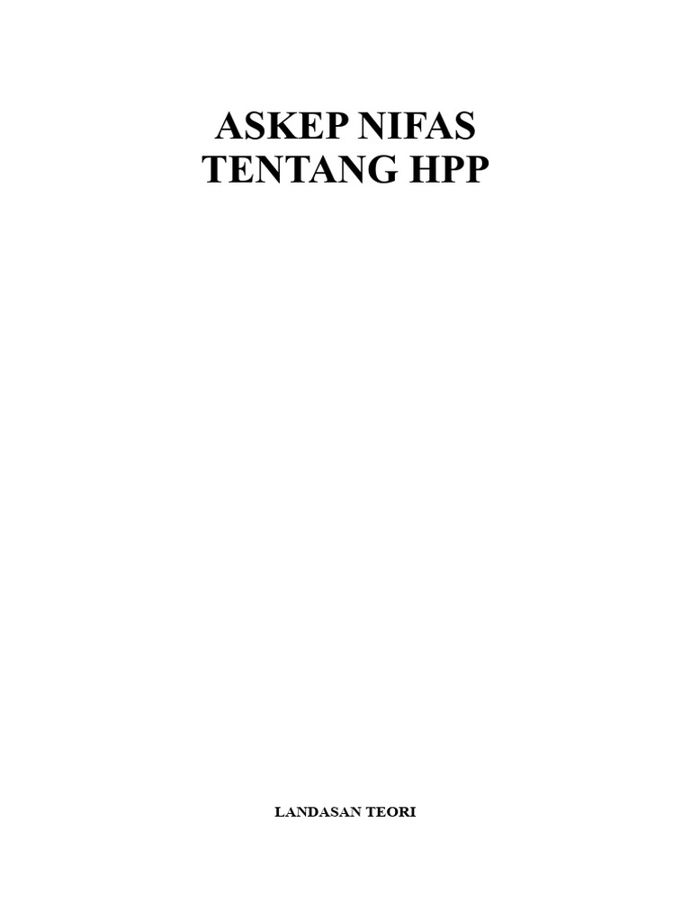 Askep Nifas Tentang HPP | PDF