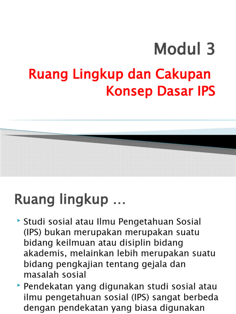 Ppt Modul 3 Konsep Dasar Ips Pdf