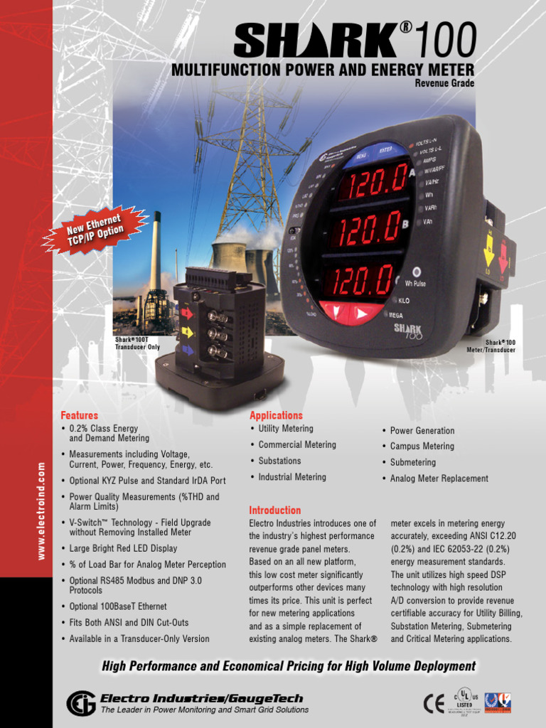 Shark 100 - Brochure | PDF | Electrical Engineering | Electricity