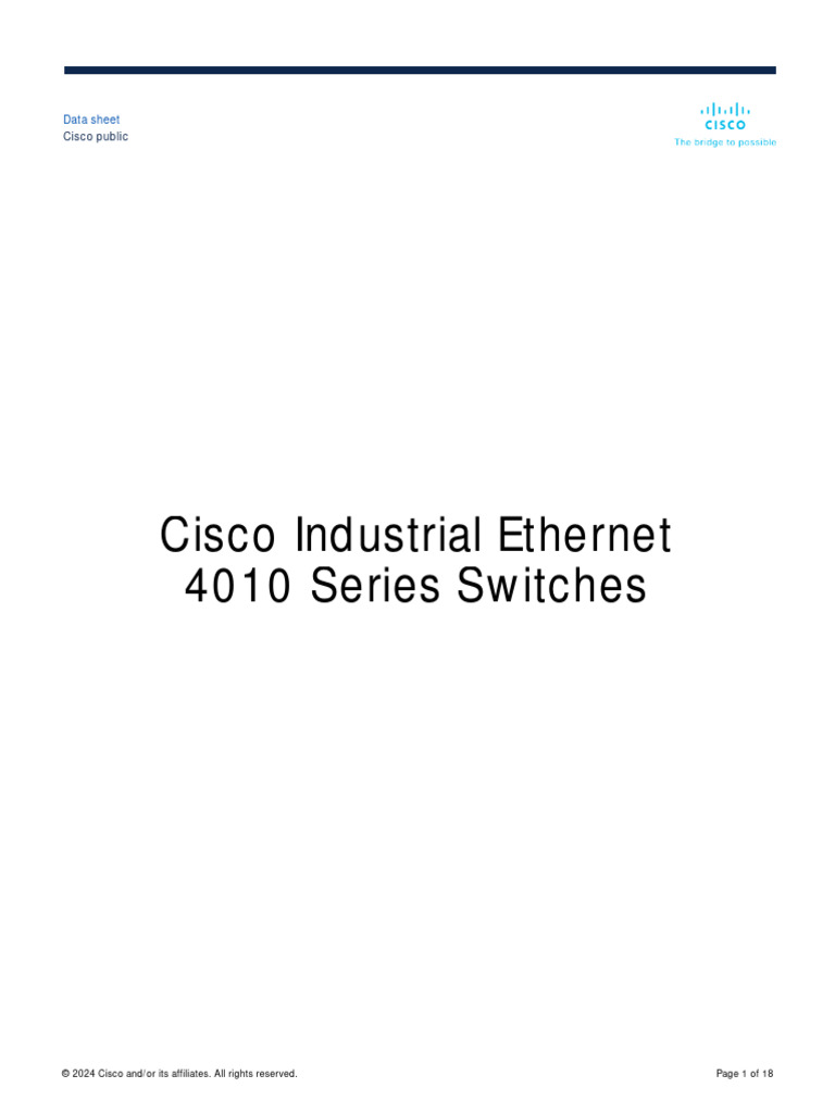 Cisco IE4010 (1) | PDF | Ip Address | Network Switch