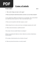 The Game of THINGS - Questions | PDF