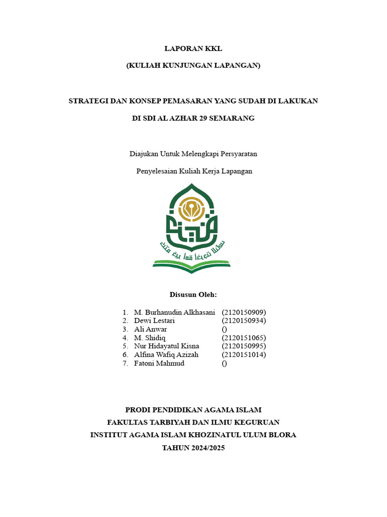 Laporan Kuliah Kerja Lapangan | PDF