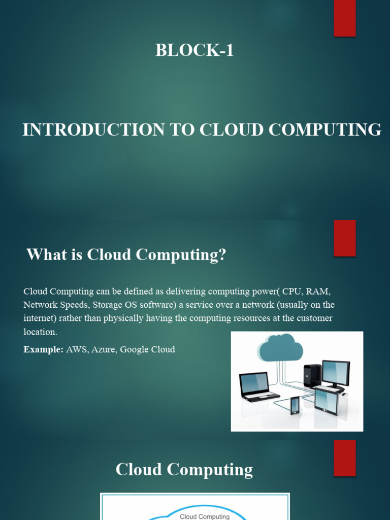 BLOCK 1 Cloud | PDF | Cloud Computing | Software As A Service