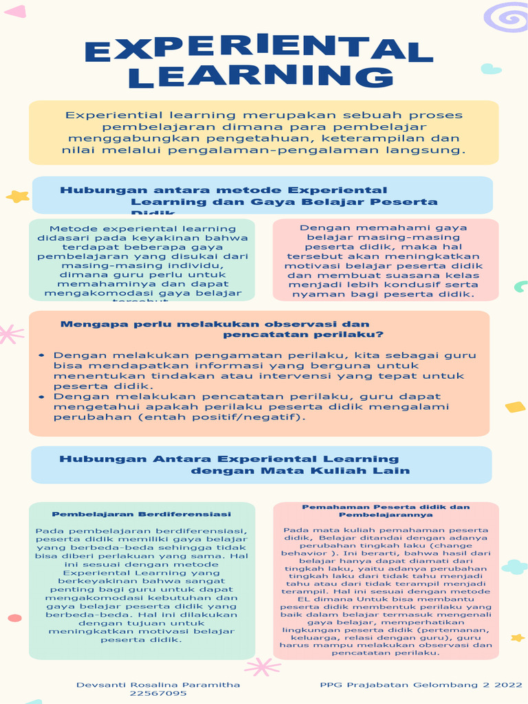 Topik 4 Koneksi Antar Materi Pembelajaran Sosial Emosional Experiental Learning | PDF