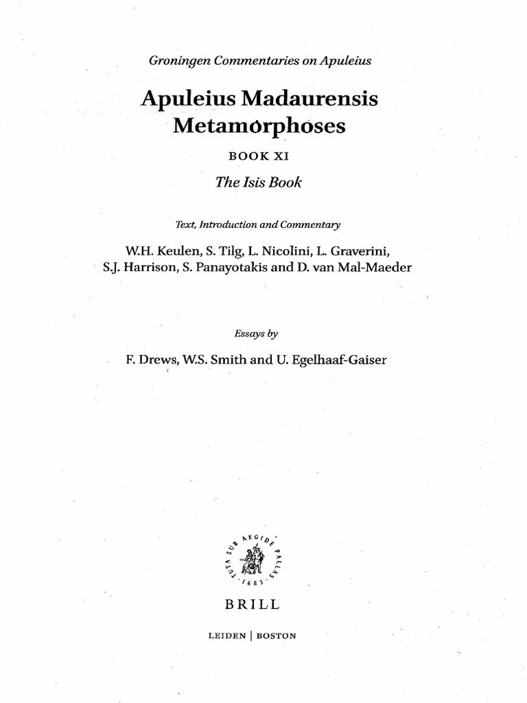 Apuleius Madaurensis Metamorphoses Book | PDF | Written Communication