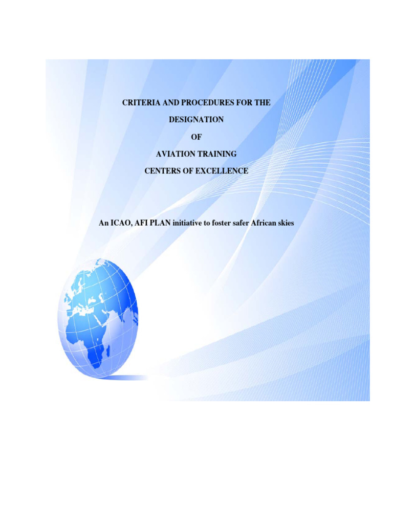 Criteria and Procedures For The Designation of Centers of Excellence ...