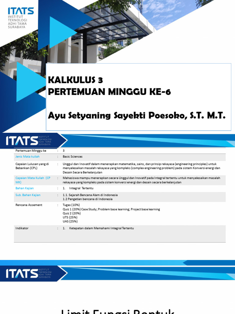 2024 Kalkulus 3 - Minggu Ke-6 RESPONSI | PDF