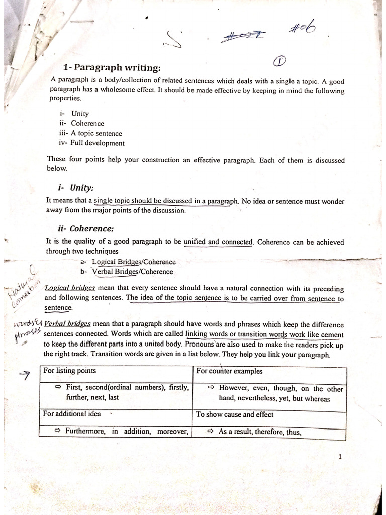 Paragraph Writing | PDF