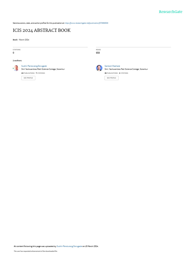 Icis 2024 Abstract Book | PDF