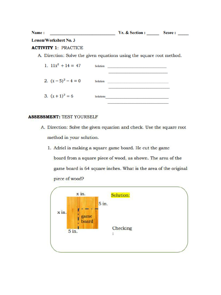 Worksheet 1 | PDF