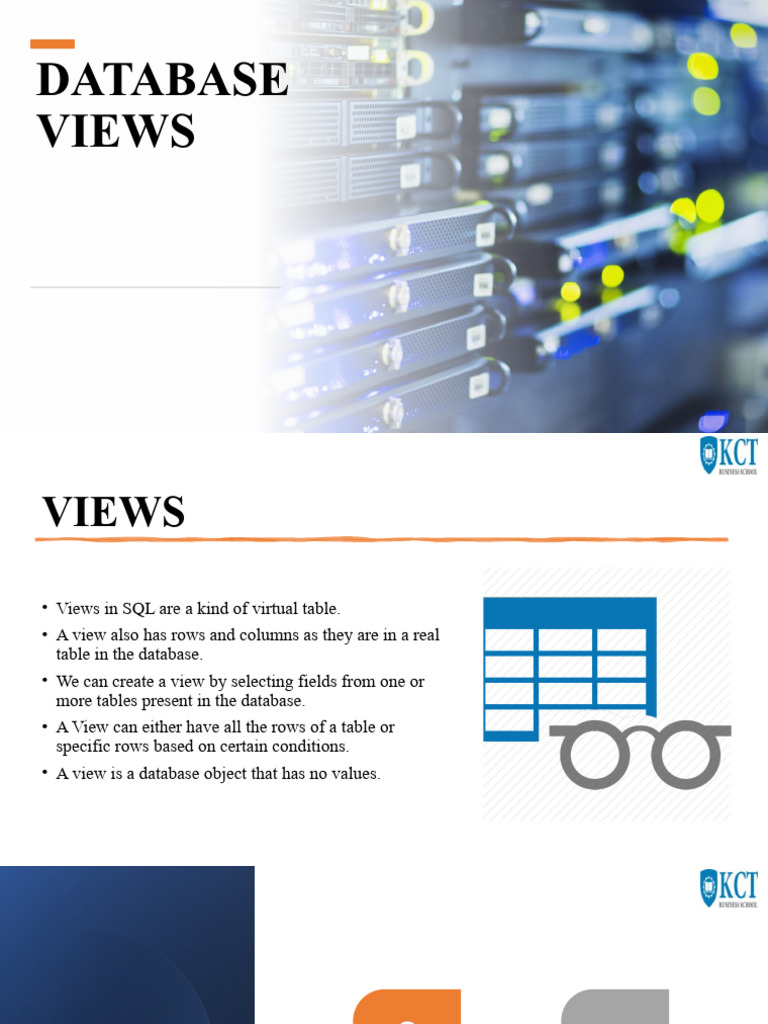 DATABASE VIEWS Final | PDF | Databases | Table (Database) DATABASE VIEWS Final | PDF | Databases | Table (Database)