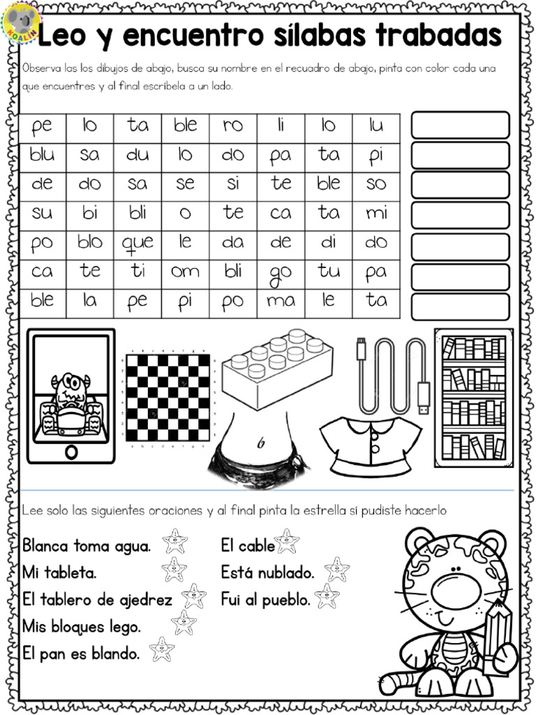 Lee y Encuentra Silabas Trabadas | PDF Lee y Encuentra Silabas Trabadas | PDF
