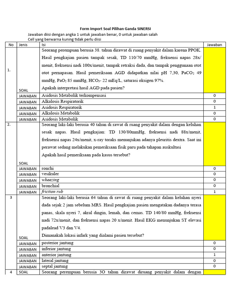 Soal CBT Sinersi | PDF